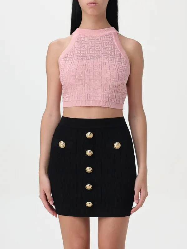 Balmain Cropped Knit Top