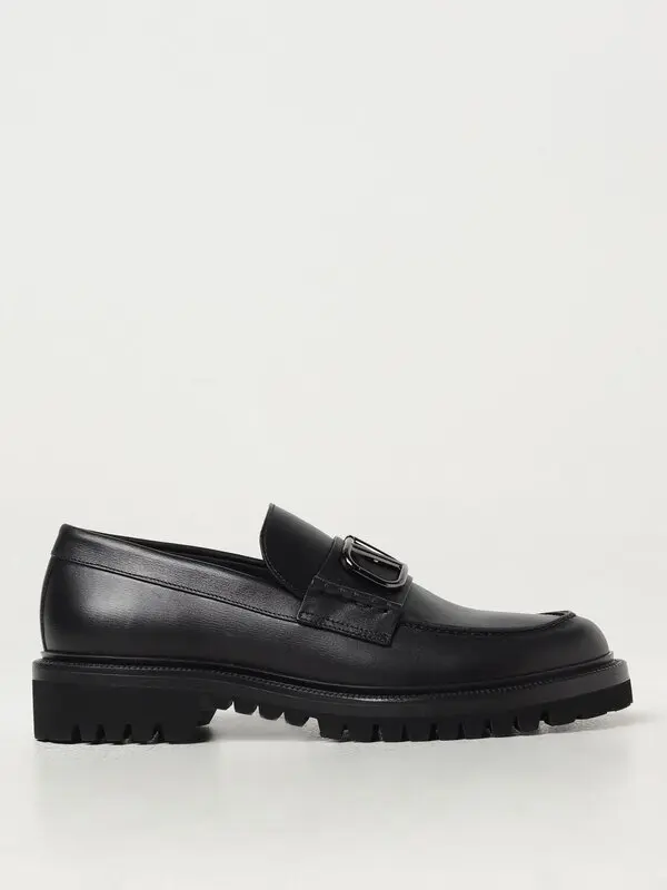 Valentino Garavani Leather Loafers With Metal Detail