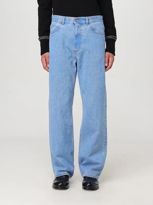 Marni Relaxed Fit Light Wash Jeans - Denim