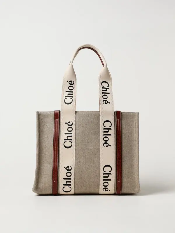 Chloé Woody Tote Bag - Beige