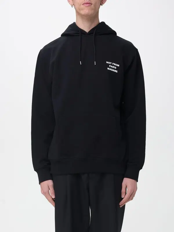 Drole De Monsieur Embroidered Logo Hoodie - Black