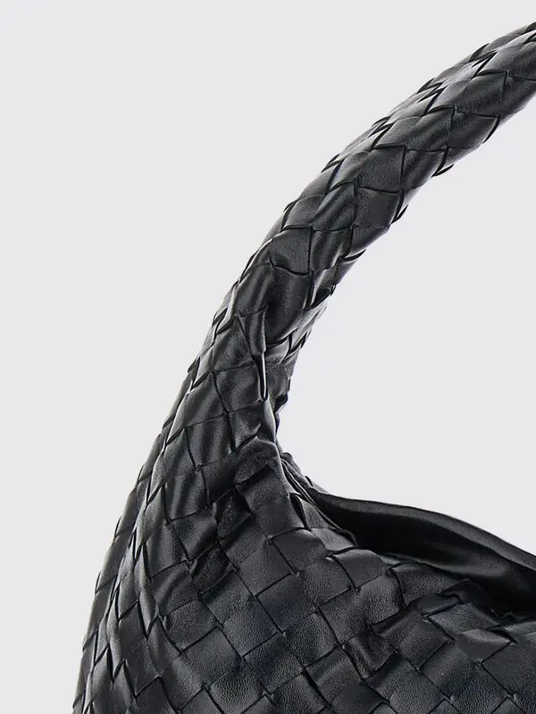 Bottega Veneta Woven Leather Shoulder Bag - Black