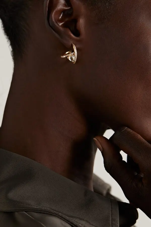 Mateo 14-karat Amethyst And Diamond Earrings
