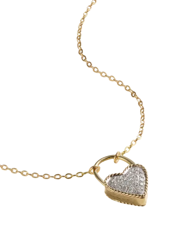 Yvonne Léon Cadenas Coeur Diamond Necklace - Gold