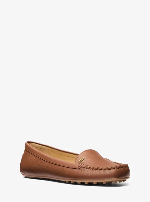 Michael Kors Eve Leather Moccasin - Brown