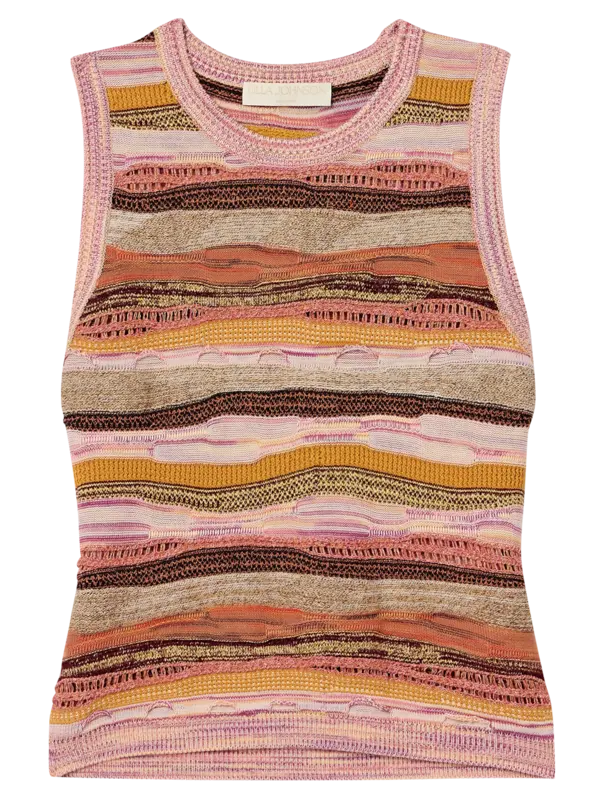 Ulla Johnson Miri Striped Cotton-blend Tank
