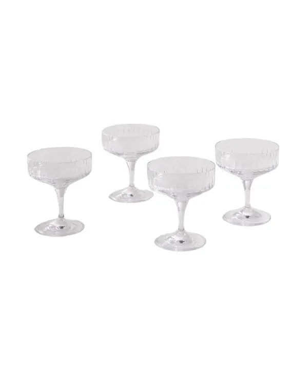 SOHO HOME Roebling Set Of Four Crystal Champagne Coupes