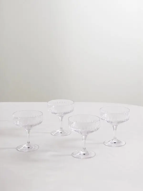 SOHO HOME Roebling Set Of Four Crystal Champagne Coupes