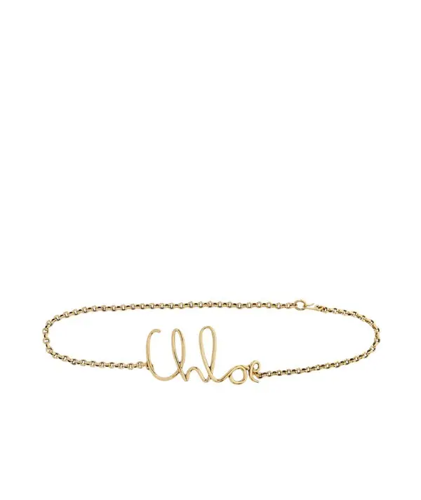 Chloé Tone Logo Belt - Gold