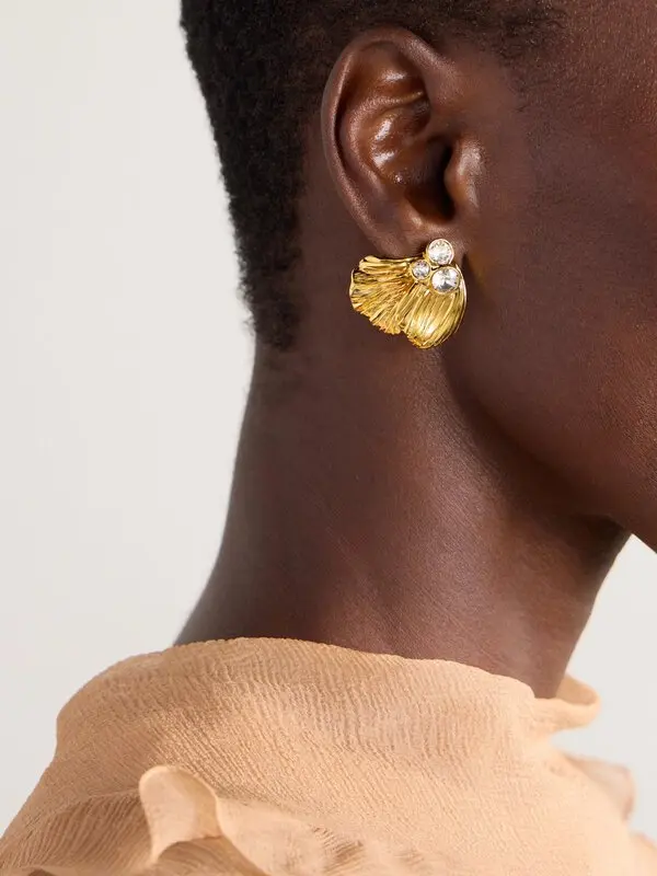 Chloé Flower -tone Crystal Earrings