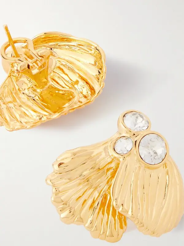 Chloé Flower -tone Crystal Earrings