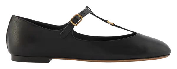 Chloé Marcie Embellished Leather Ballet Flats - Black