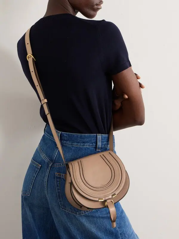 Chloé Marcie Mini Textured-leather Shoulder Bag