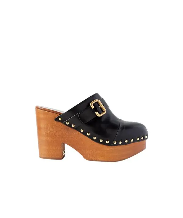 Chloé - Chloé Jeanette Studded Platform Clogs