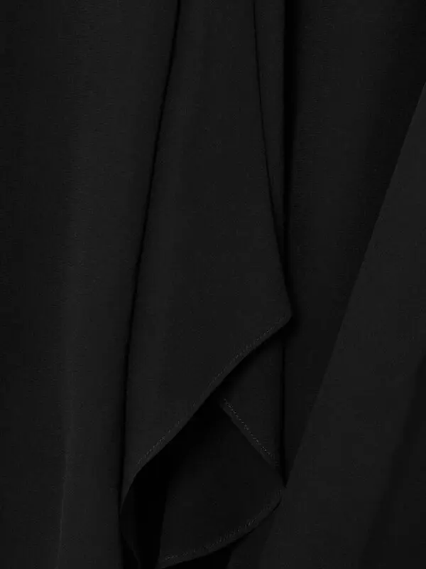 Chloé Asymmetric Layered Pleated Silk-georgette Midi Skirt