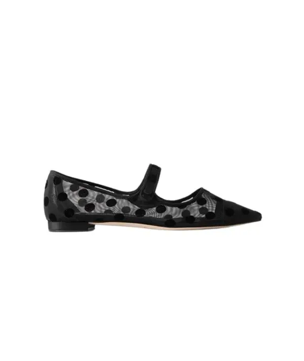 Manolo Blahnik Campari Polka Dot Ballet Flats