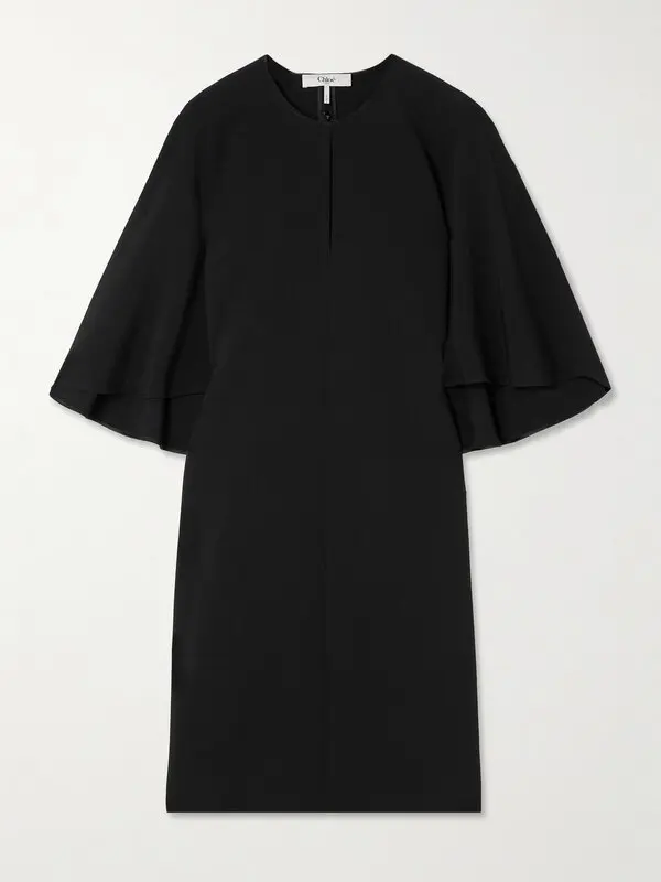 Chloé Cape-effect Crepe Mini Dress
