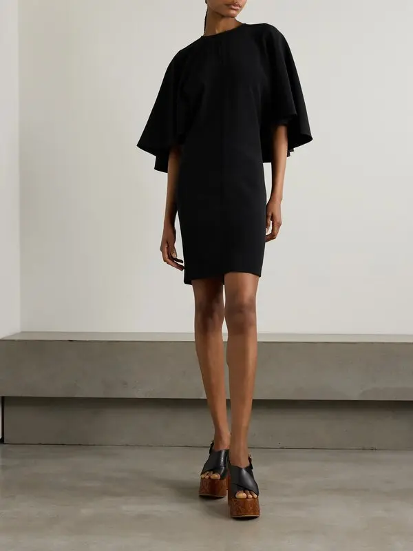 Chloé Cape-effect Crepe Mini Dress
