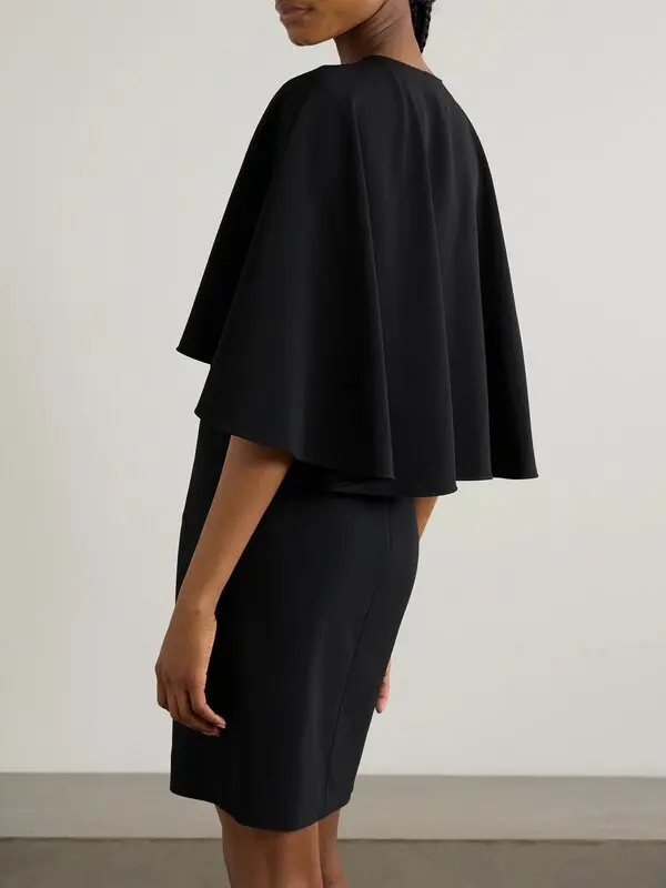 Chloé Cape-effect Crepe Mini Dress