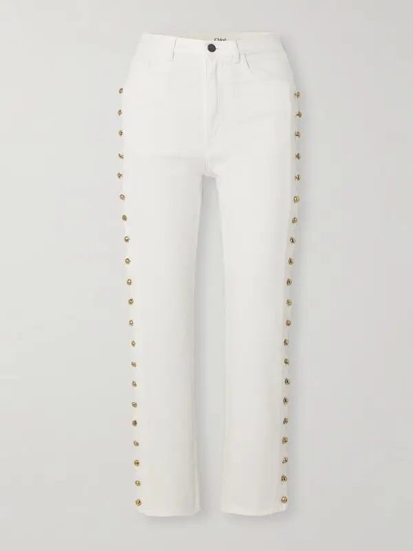 Chloé Cropped High-rise Straight-leg Jeans