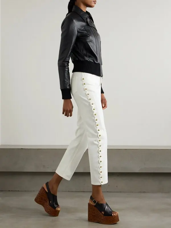 Chloé Cropped High-rise Straight-leg Jeans