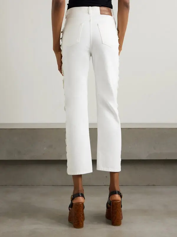 Chloé Cropped High-rise Straight-leg Jeans