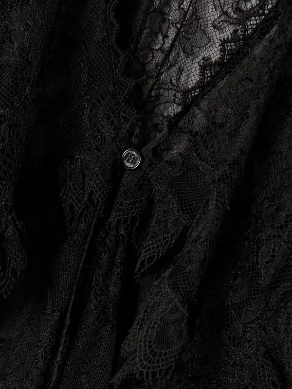 Chloé Lace-trimmed Embroidered Silk-chiffon Blouse