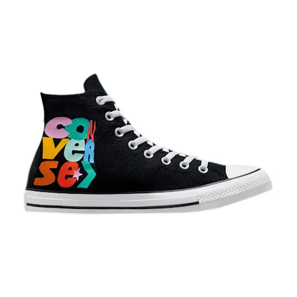 CONVERSE Chuck Taylor All Star High 'smiley Floral Print - Black
