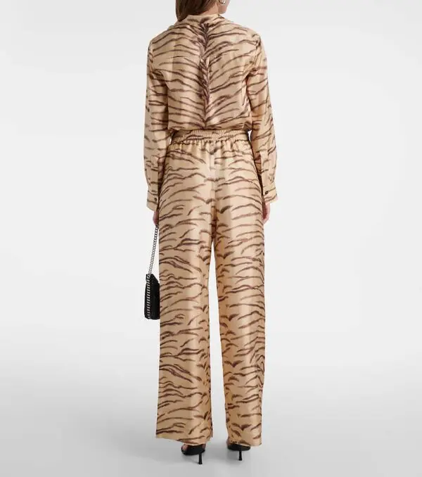Stella McCartney Printed High-rise Wide-leg Pants