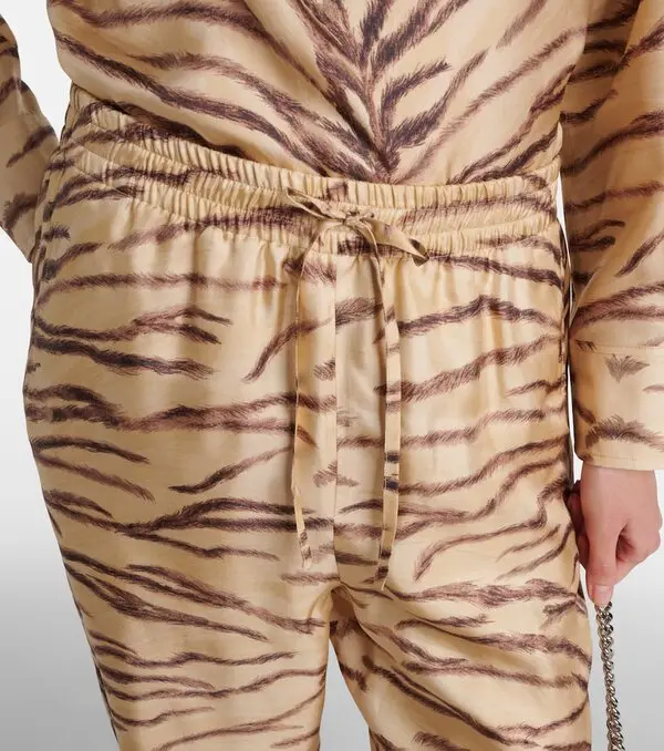 Stella McCartney Printed High-rise Wide-leg Pants
