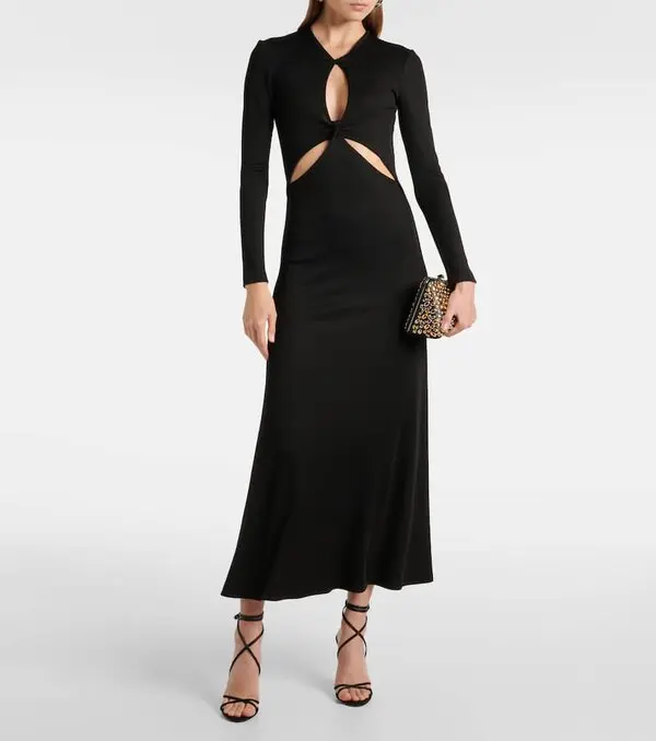aerie long sleeve knit tie front maxi dress Aerie Long Sleeve Knit Tie Front Maxi Dress