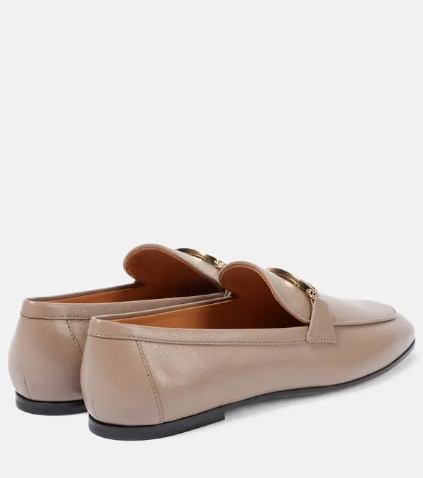 TOD'S Logo Leather Loafers