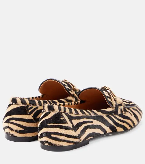 TOD'S T Ring Printed Calf Hair Loafers - Multicoloured