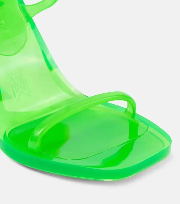 Amina Muaddi Brito Pvc Mules - Green