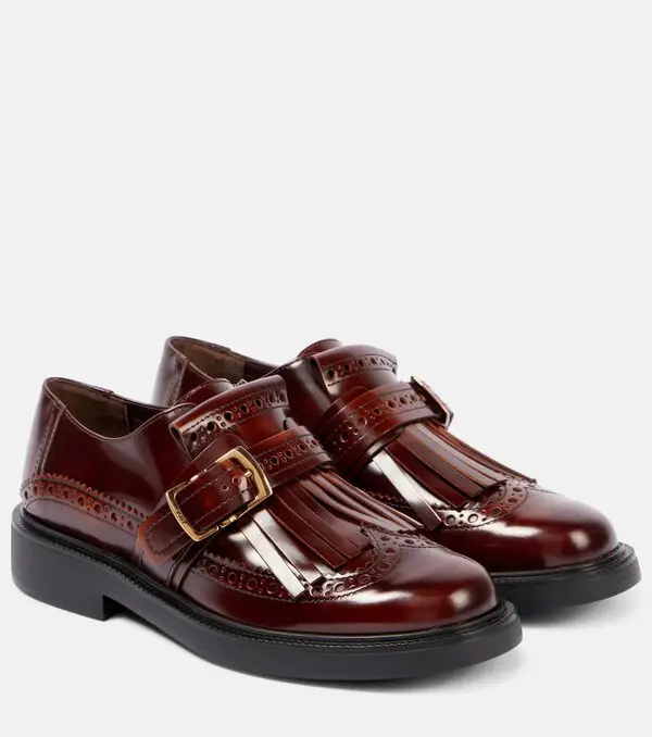 TOD'S Leather Monk Strap Shoes