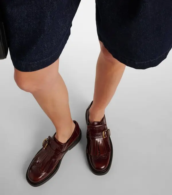 TOD'S Leather Monk Strap Shoes
