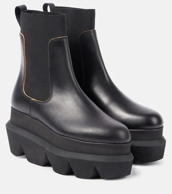 Sacai Leather Chelsea Boots