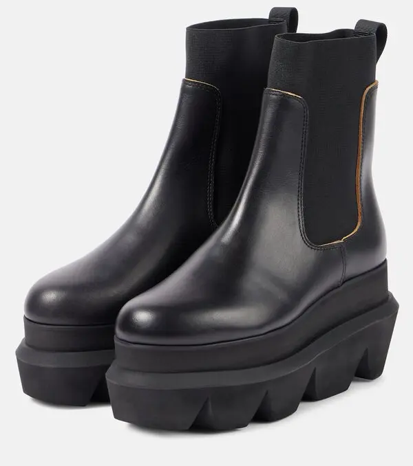 Sacai Leather Chelsea Boots