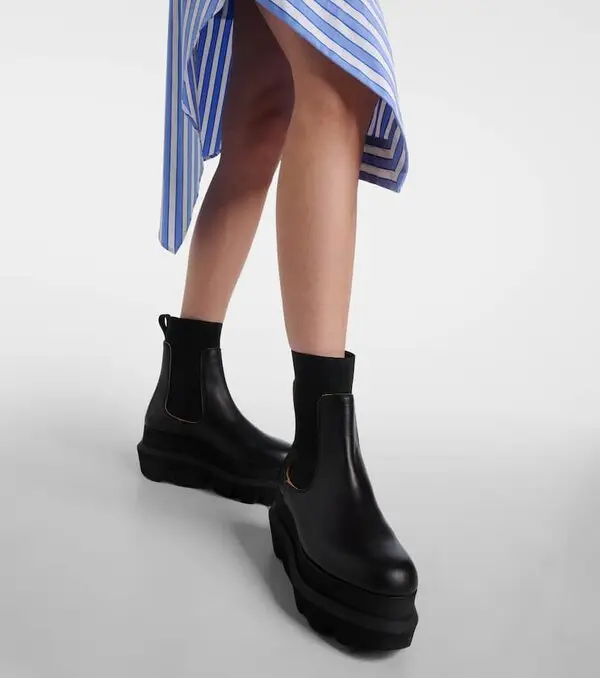Sacai Leather Chelsea Boots