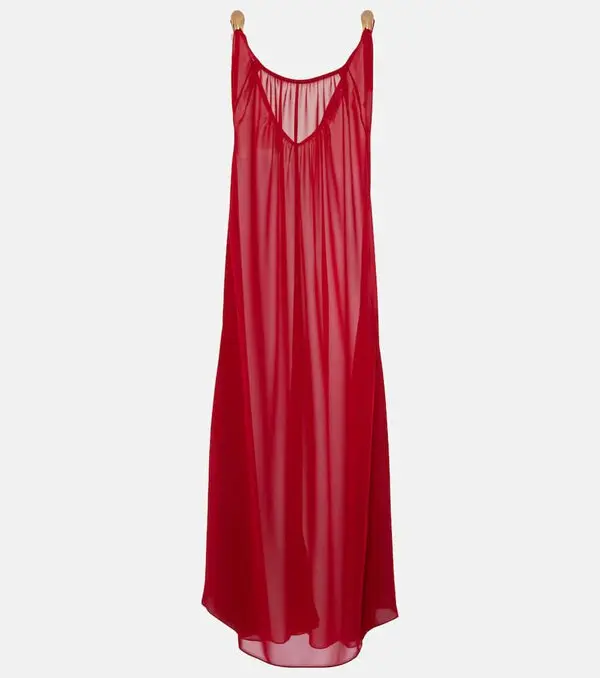 ADRIANA DEGREAS Holiday Open-back Maxi Dress - Red