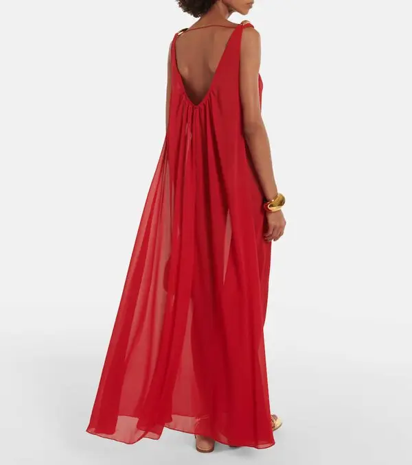ADRIANA DEGREAS Holiday Open-back Maxi Dress