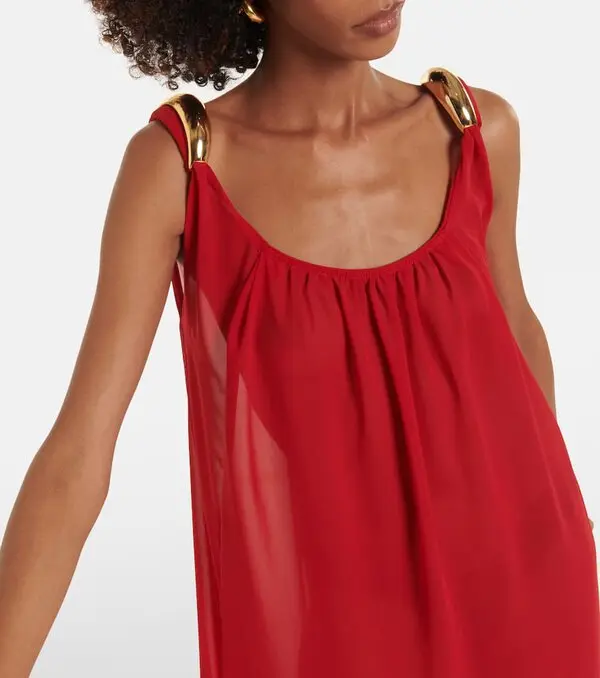 ADRIANA DEGREAS Holiday Open-back Maxi Dress