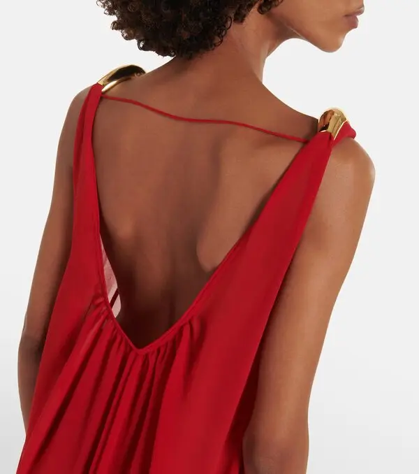 ADRIANA DEGREAS Holiday Open-back Maxi Dress