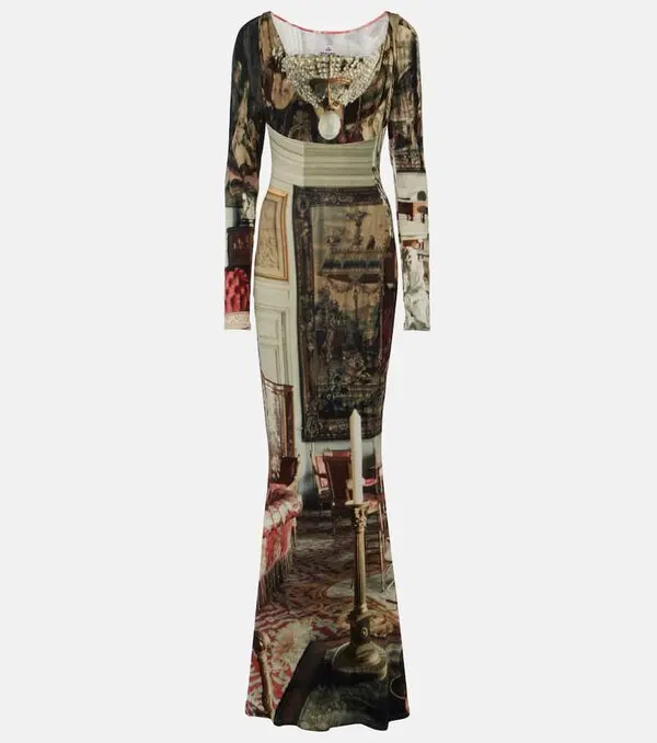 VIVIENNE WESTWOOD Saloon Printed Maxi Dress