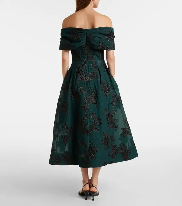 black midi dress with open back All Things Golden - The Luxe Rib Low Back Midi Dress - Black
