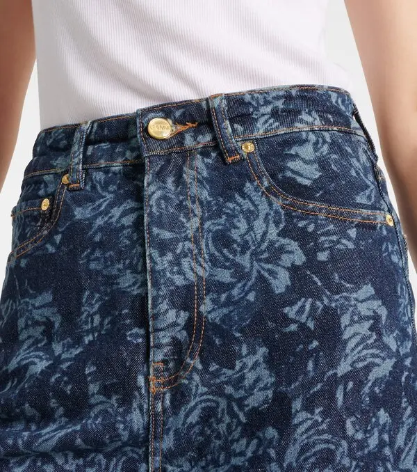 GANNI Printed High-rise Flare Jeans