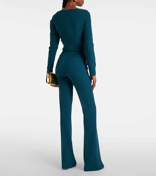 Safiyaa Alexa High-rise Flared Pants - Green