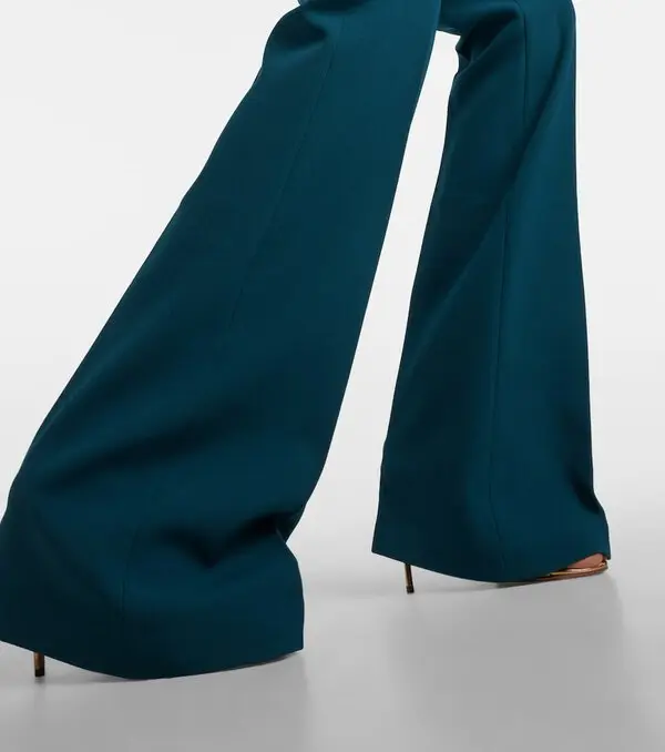 Safiyaa Alexa High-rise Flared Pants - Green