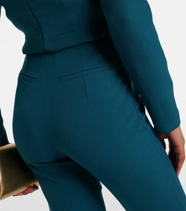 Safiyaa Alexa High-rise Flared Pants - Green