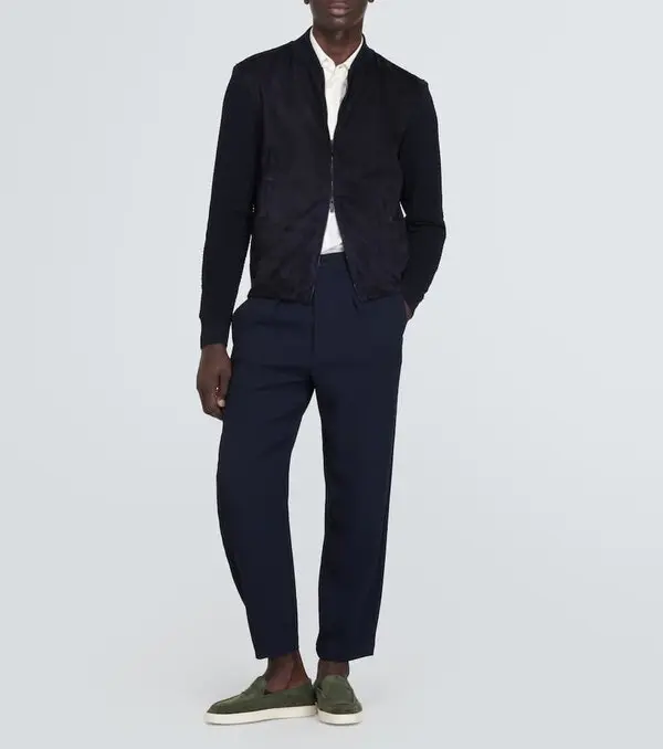 Giorgio Armani Straight Leg Wool-blend Trousers